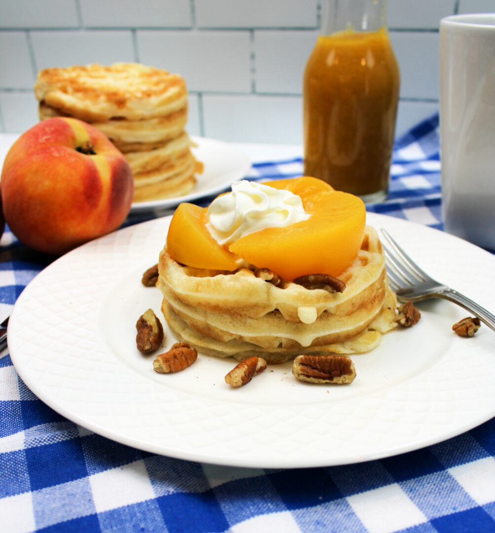 Absolutely Amazing Peach Pecan Waffles Recipe