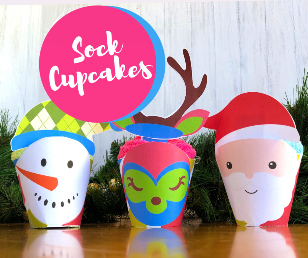 SOCK CUPCAKE TUTORIAL - Printable Template