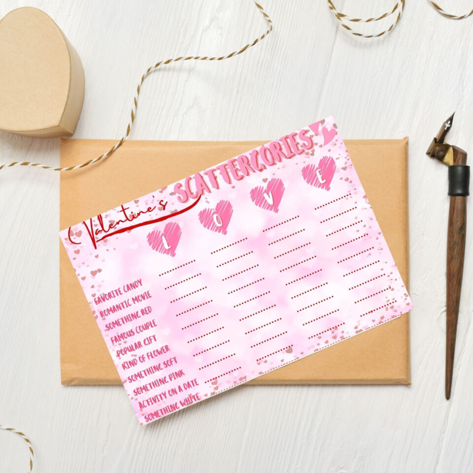 Valentine's Day Scattergories (Printable) - Kellys Thoughts On Things