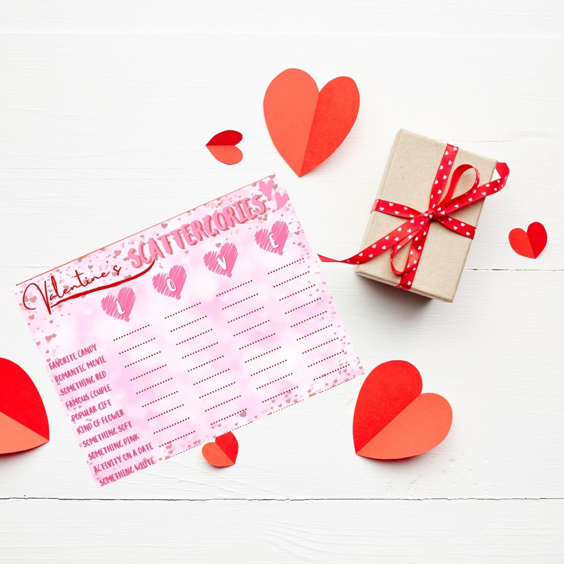Valentine's Day Scattergories (Printable) - Kellys Thoughts On Things