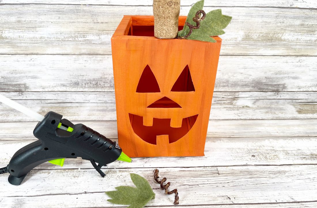 Dollar Store Canvas Jack-O-Lantern Craft